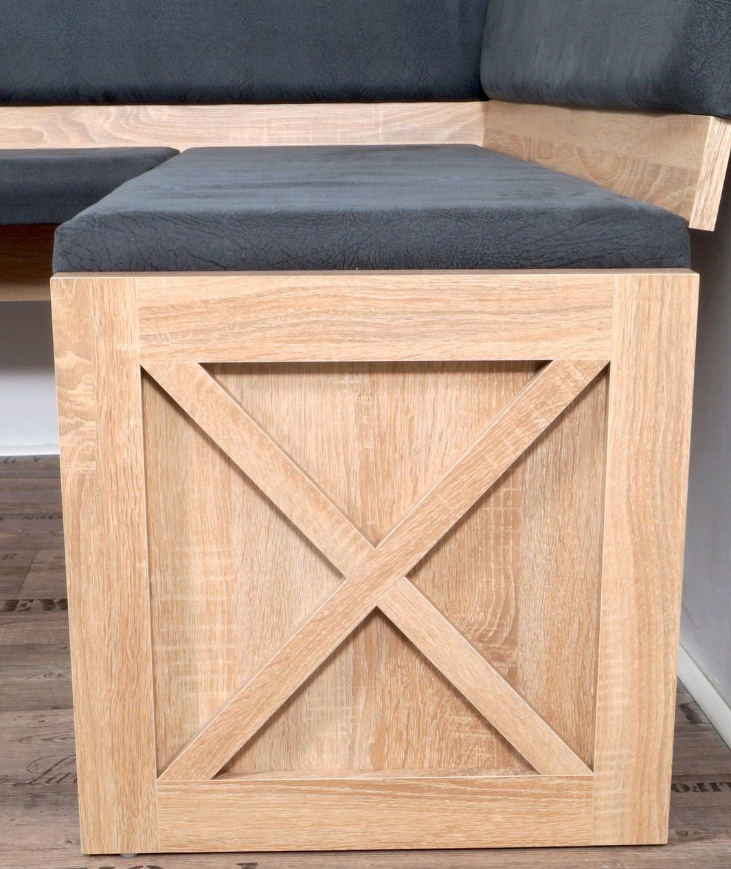 Coin repas avec banquette d'angle 4 éléments MADRANO | chêne Sonoma ...