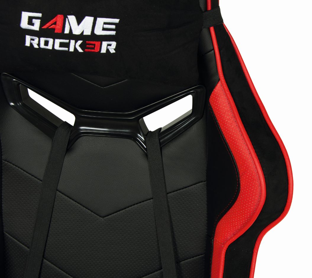 Chaise gamer / chaise de bureau GAME-ROCKER G-20 | Noir–rouge | 499149-2